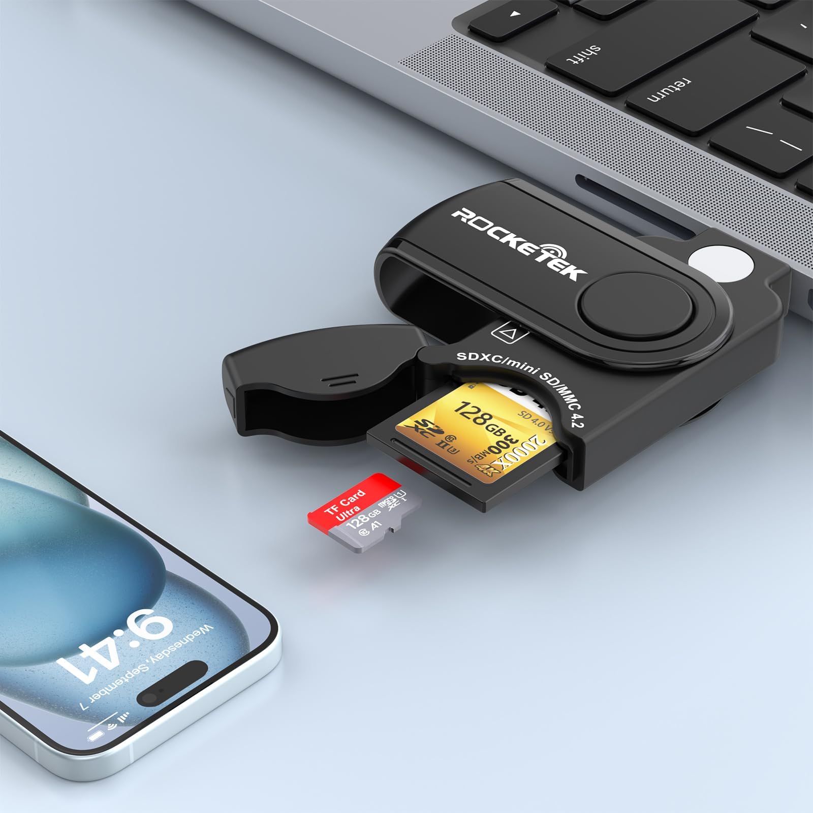 Amazon.com: USB C SD 4.0 Card Reader, Compact Design 2-in-1 SD TF ...