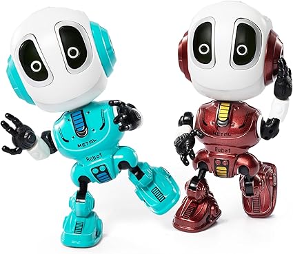 Amazon.com: Two Rechargeable Talking Robots for Kids - Repeating Toys ...