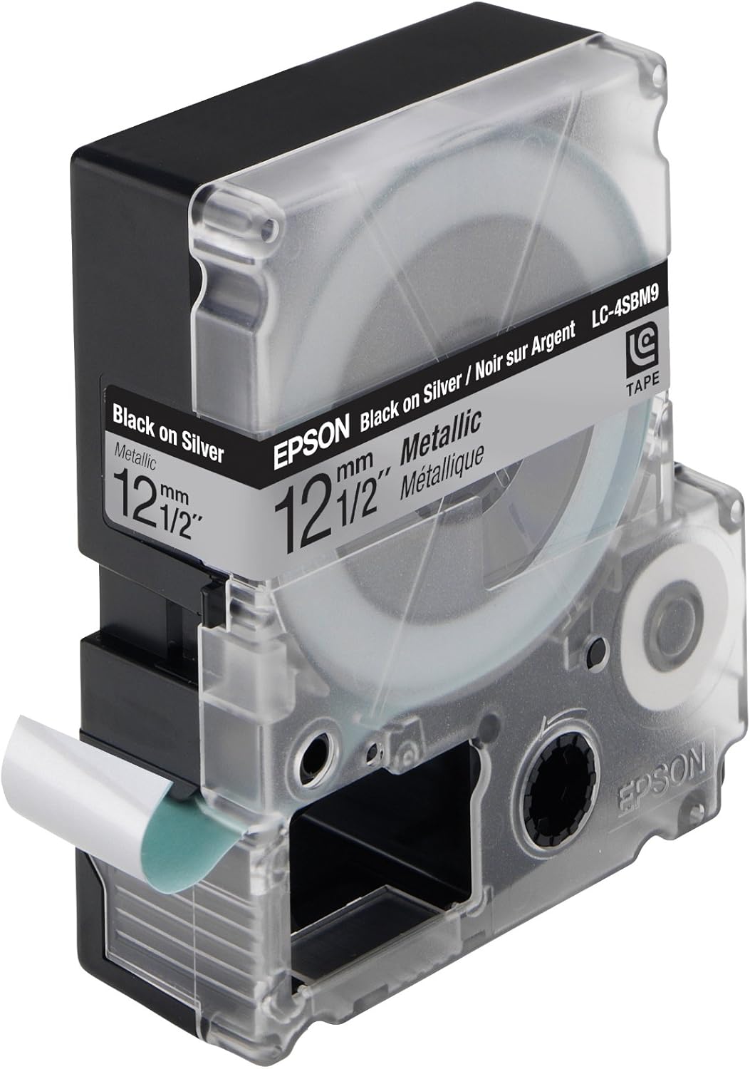 Amazon.com: Epson 12mm Label Tape for Label Printer - Black/Metallic ...