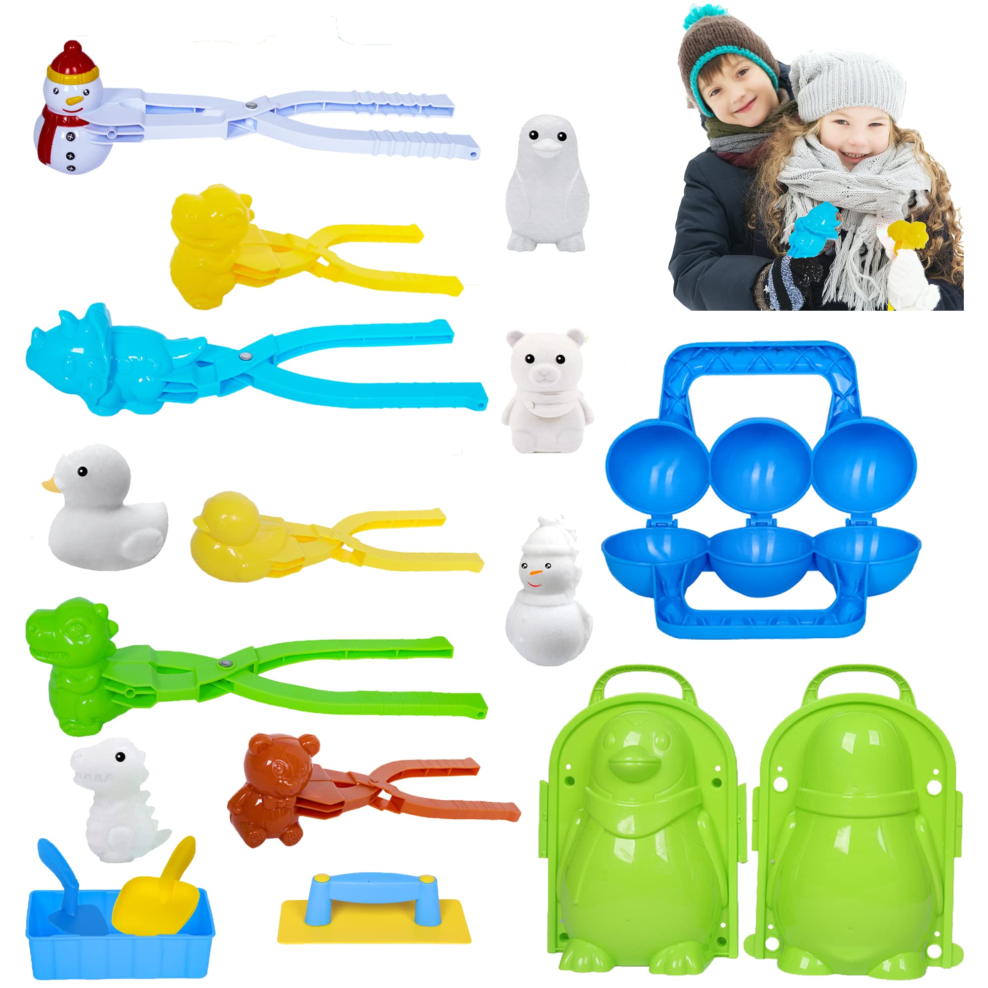 Snow Mold Toys for Kids Outdoor Snowball Maker Shape for Ages 8-12 Snow ...