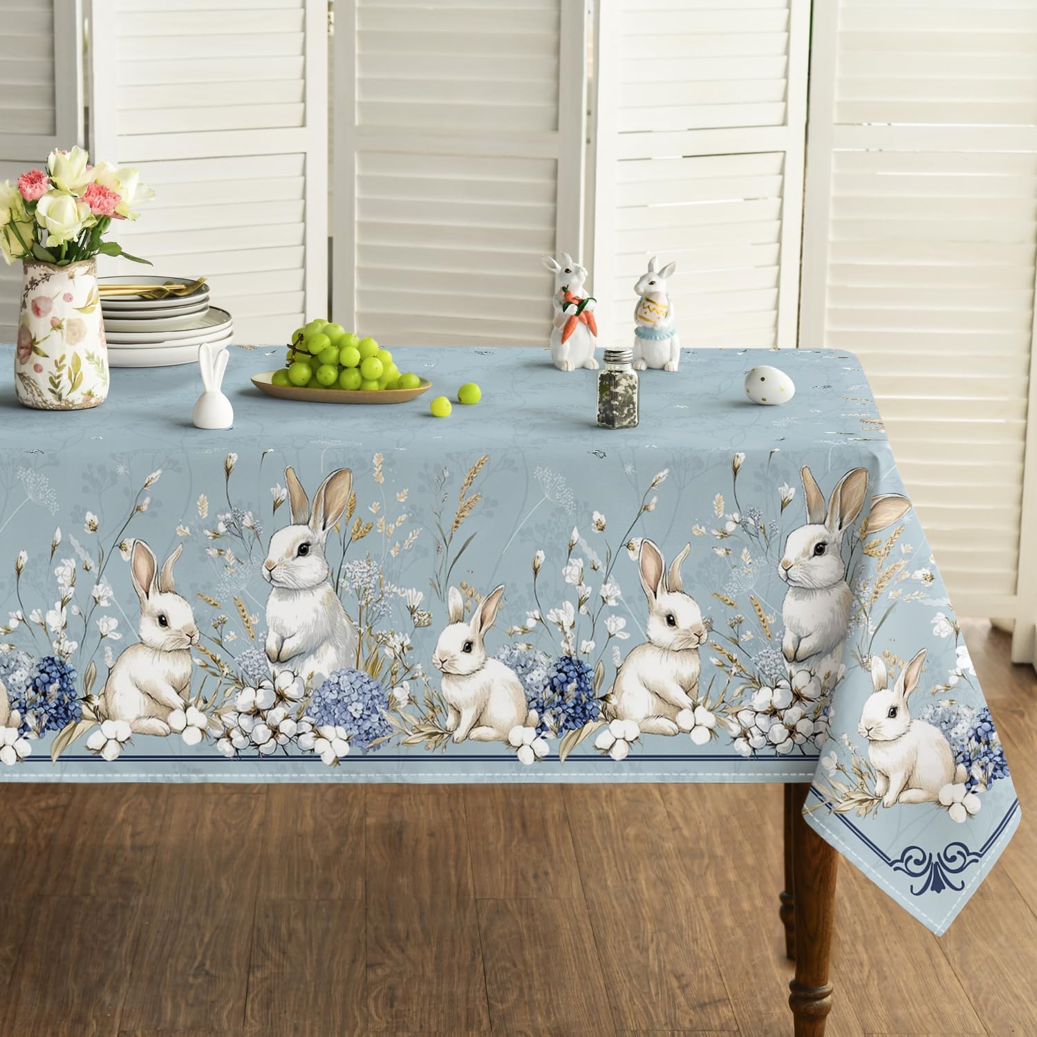 Amazon.com: Horaldaily Easter Tablecloth 60×84 Inch Rectangular, Blue ...