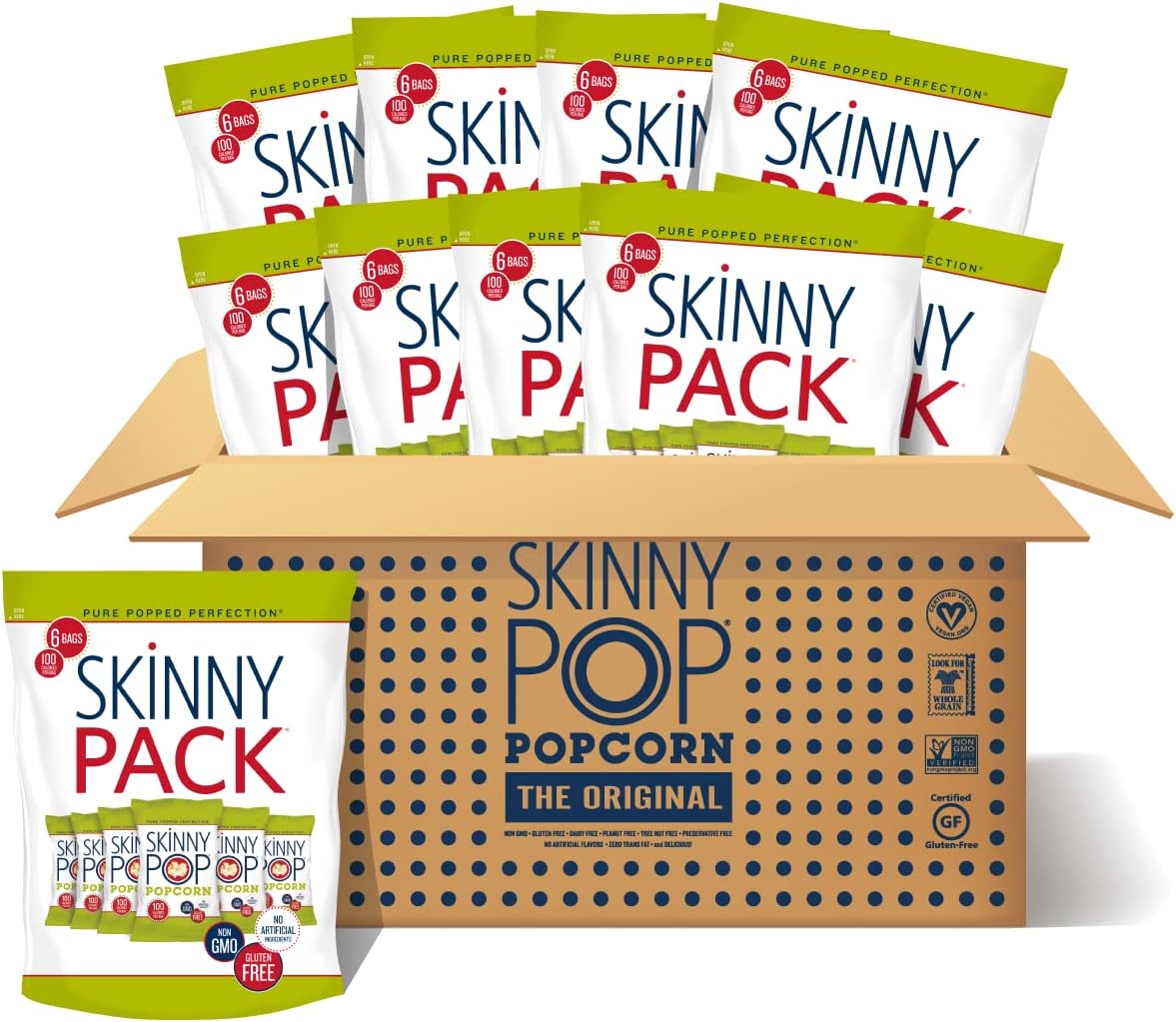 Amazon.com: Skinny Pop Organic Popcorn Sea Salt Pure Popped Perfection ...