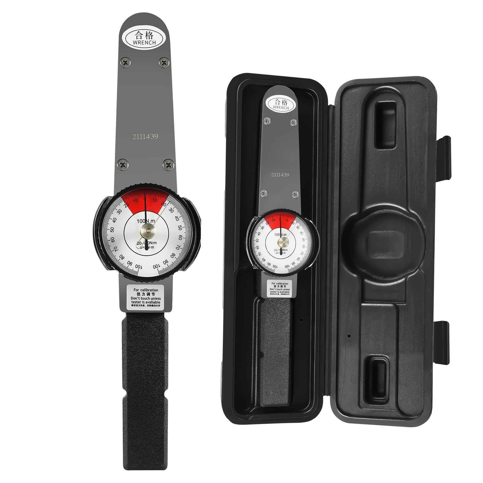 TBVECHI Dial Torque Wrench, 0-100N.m Dial Indicator Torque Wrench Meter ...