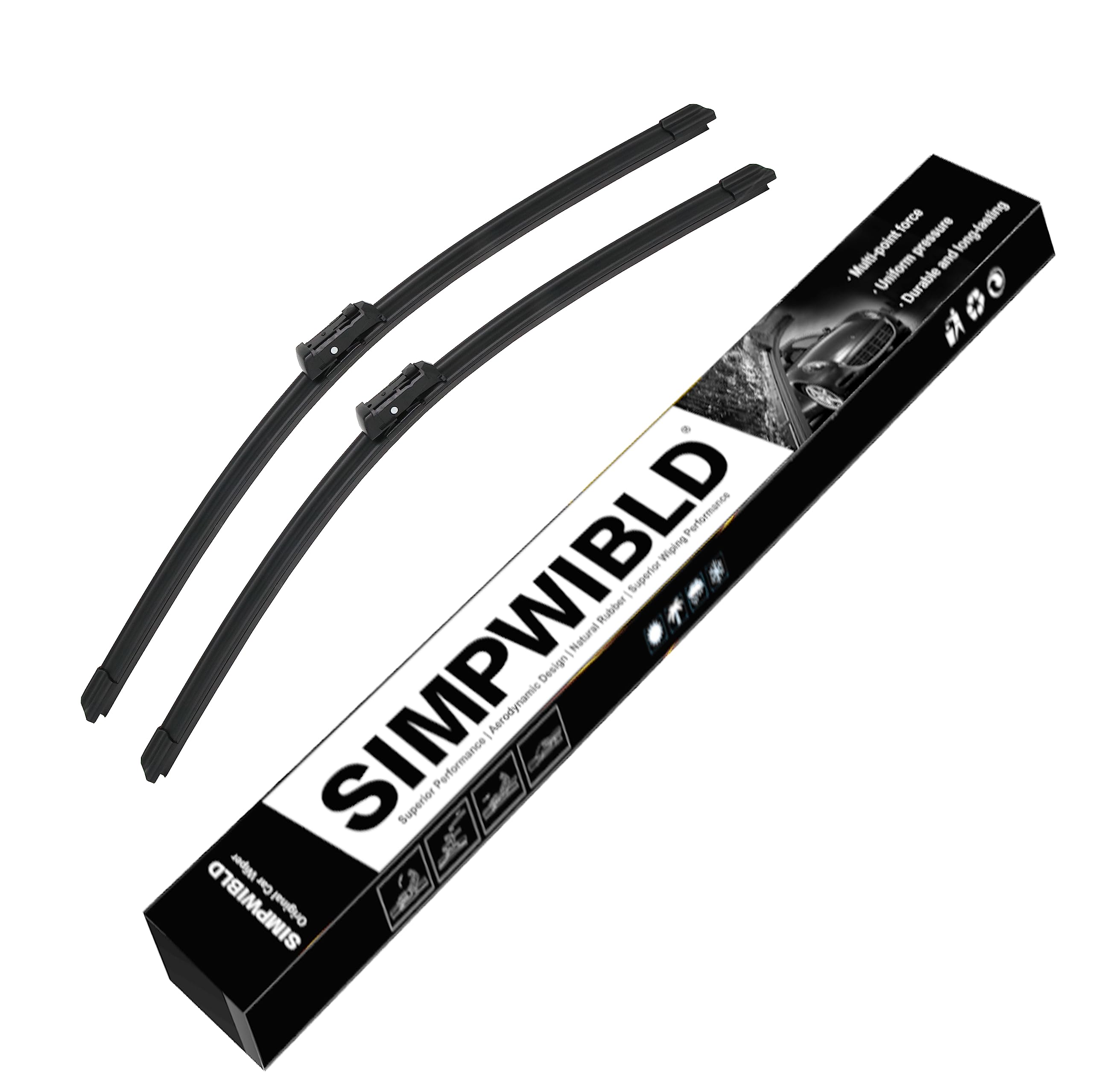 2 wipers Replacement for 2014-2018 GMC Sierra Front Wiper Blades ...