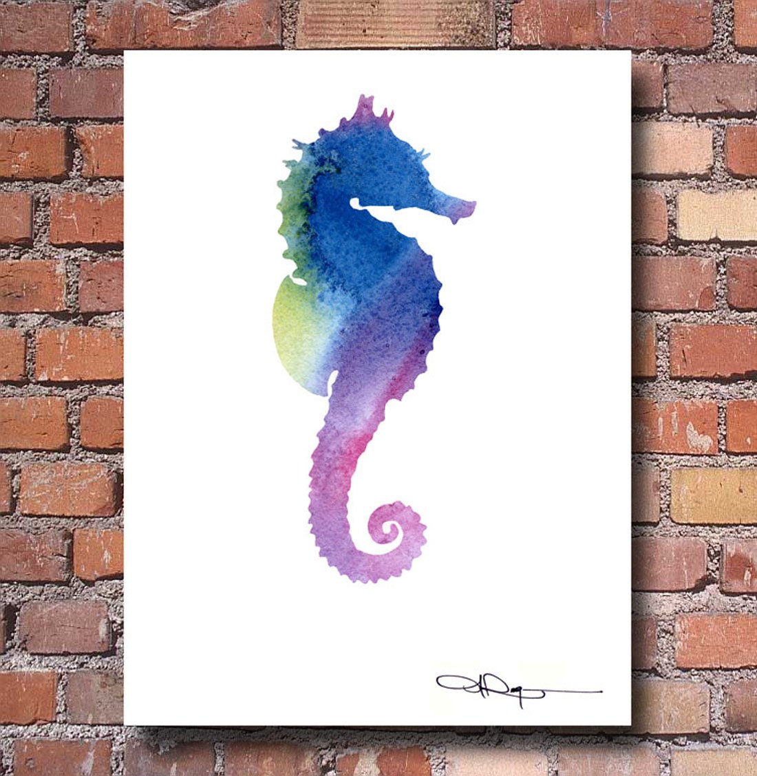 Abstract Seahorse Painting