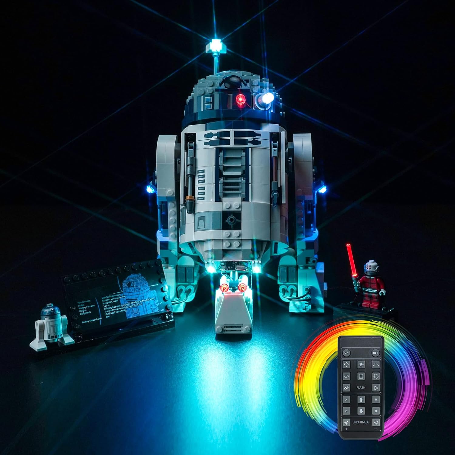 Amazon.com: VONADO LED Light Kit Compatible with Lego R2-D2 Brick Built ...