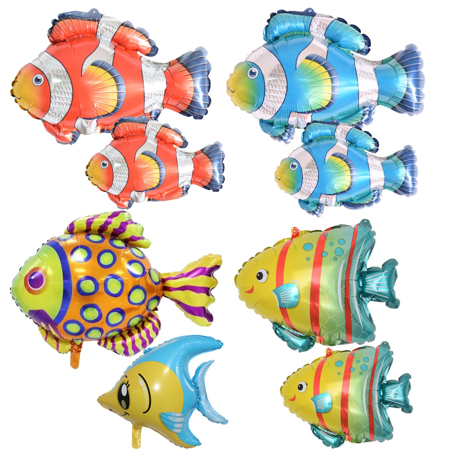 Amazon.com: 8 Pcs Fish Balloons, Under The Sea Clownfish Tropical Fish ...