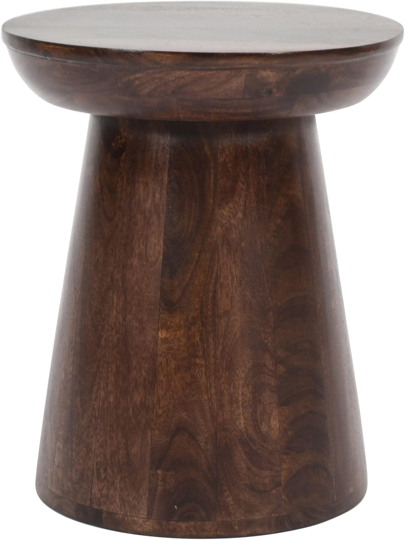 NATURAL SOLID DARK WOOD SIDE TABLE - WOODEN BEDSIDE/END TABLE FOR ...