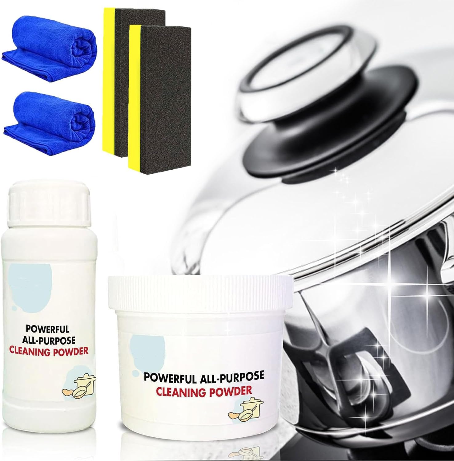 Amazon.com: Pousbo Powerful Kitchen All-Purpose Powder Cleaner, Pousbo Cleaning Powder, Foam ...