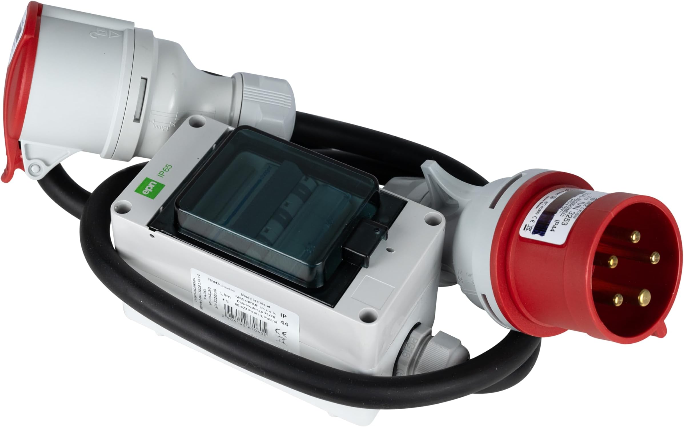 naka24 CEE Stromadapter Stecker und Steckdose 32A/16A 5 x 2,5 mm 32A auf 16A Standard 2312015/S ...