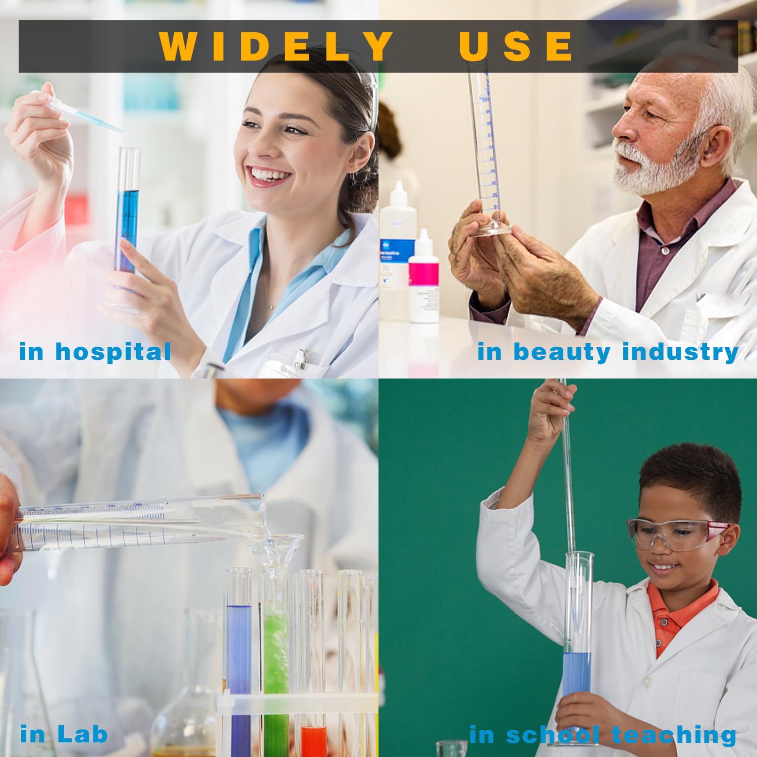 Snapklik.com : Thick Glass Graduated Cylinder Measuring Liquid Lab ...