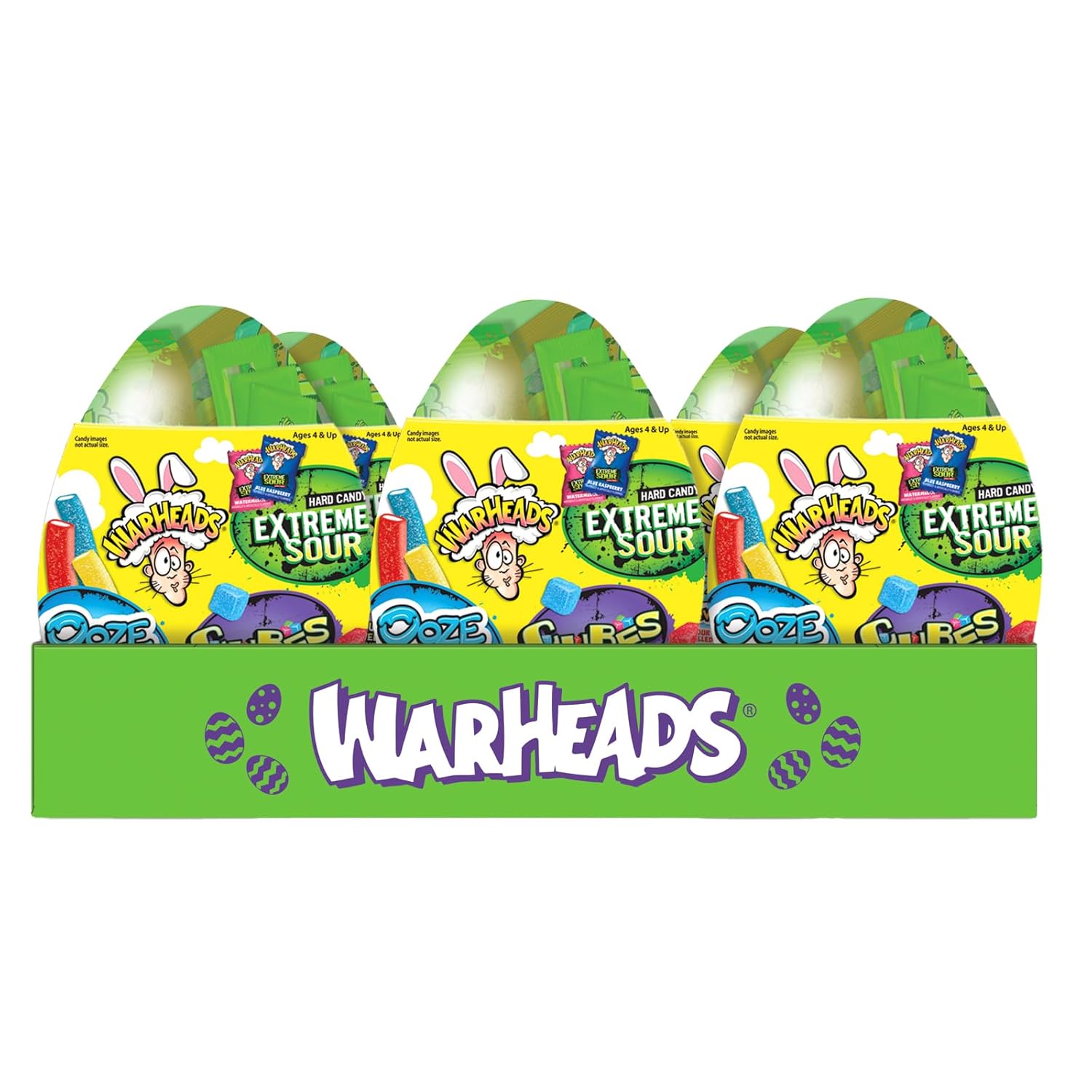Amazon.com : WARHEADS Sour Egg Scrambler - Variety Pack of Assorted ...