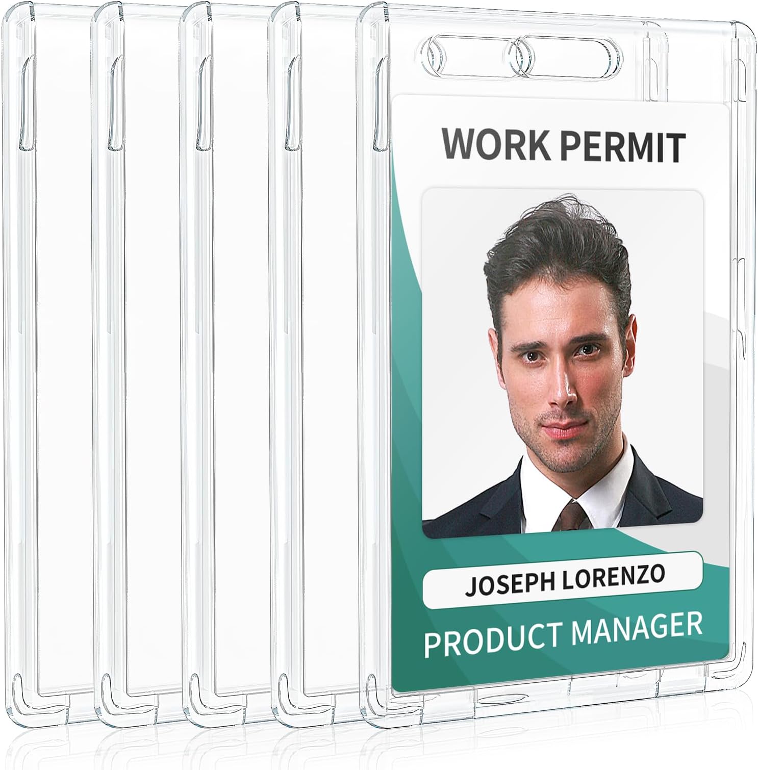 Amazon.com : cobee Hard Badge Holders with Retractable Badge Reel, 2Pcs ...