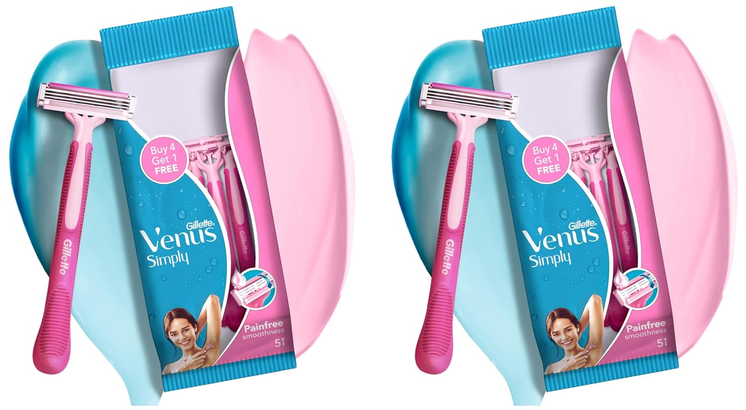 Gillette Venus Simply Venus Pink Hair Removal for Women - 5 razors (Buy ...
