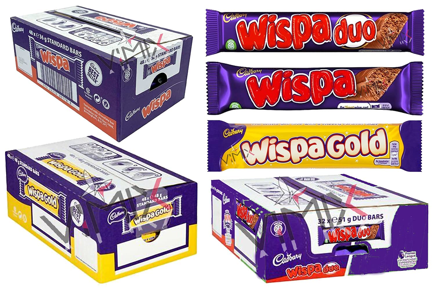 Buy CAD-BURY WISPA GOLD 48g, WISPA DUO 51g, WISPA 36g CHOCOLATE BAR ...