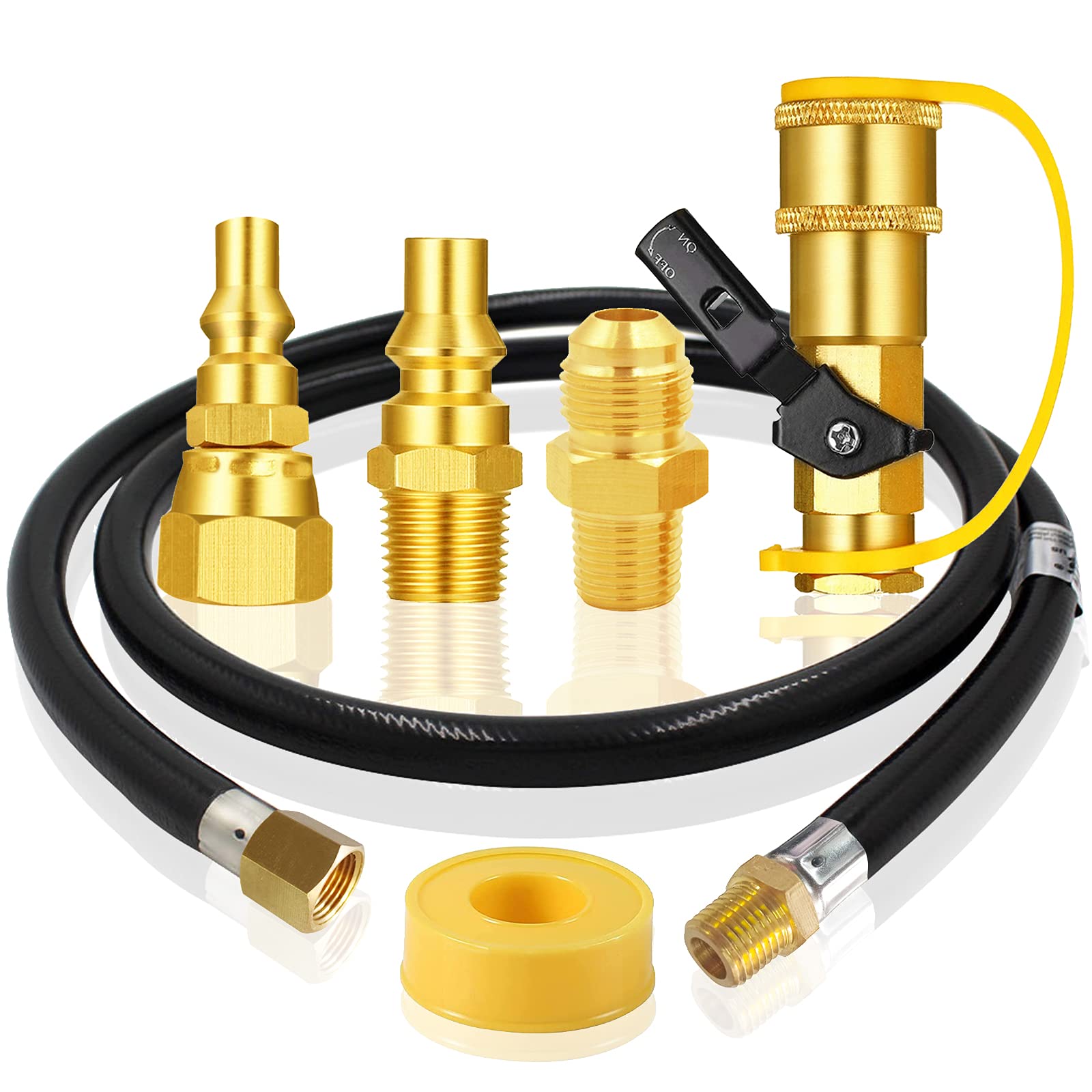 Amazon.com : MCAMPAS Universal 1/4“ Propane Quick Connect Adapter Hose ...