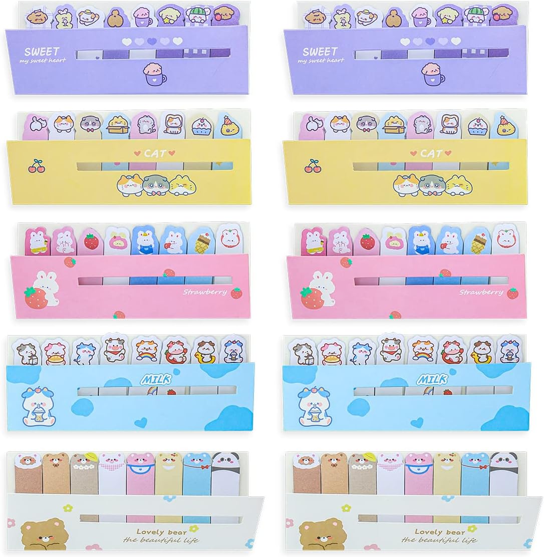 Amazon.com : TIESOME 360 Pcs Cute Cat Sticky Notes, Kawaii Cat Paw ...