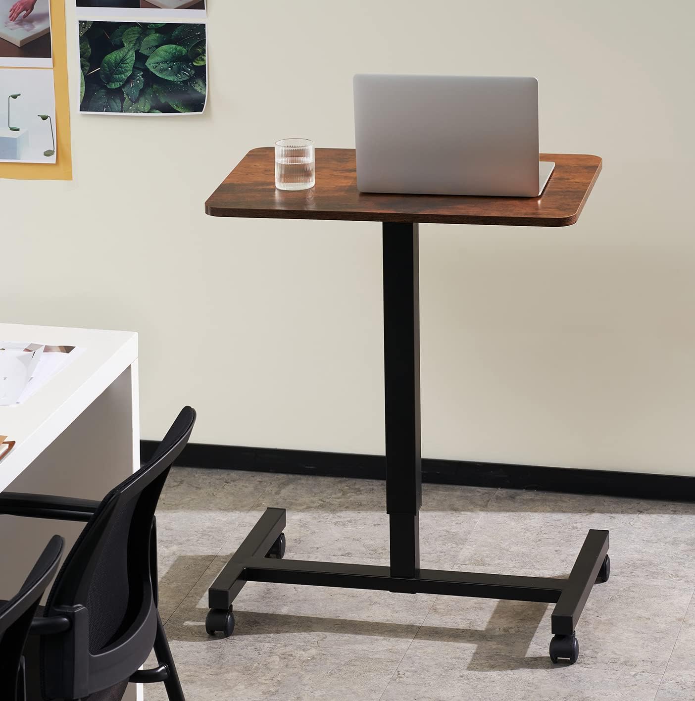 Amazon.com: CLATINA Mobile Laptop Desk Cart Height Adjustable Pneumatic ...