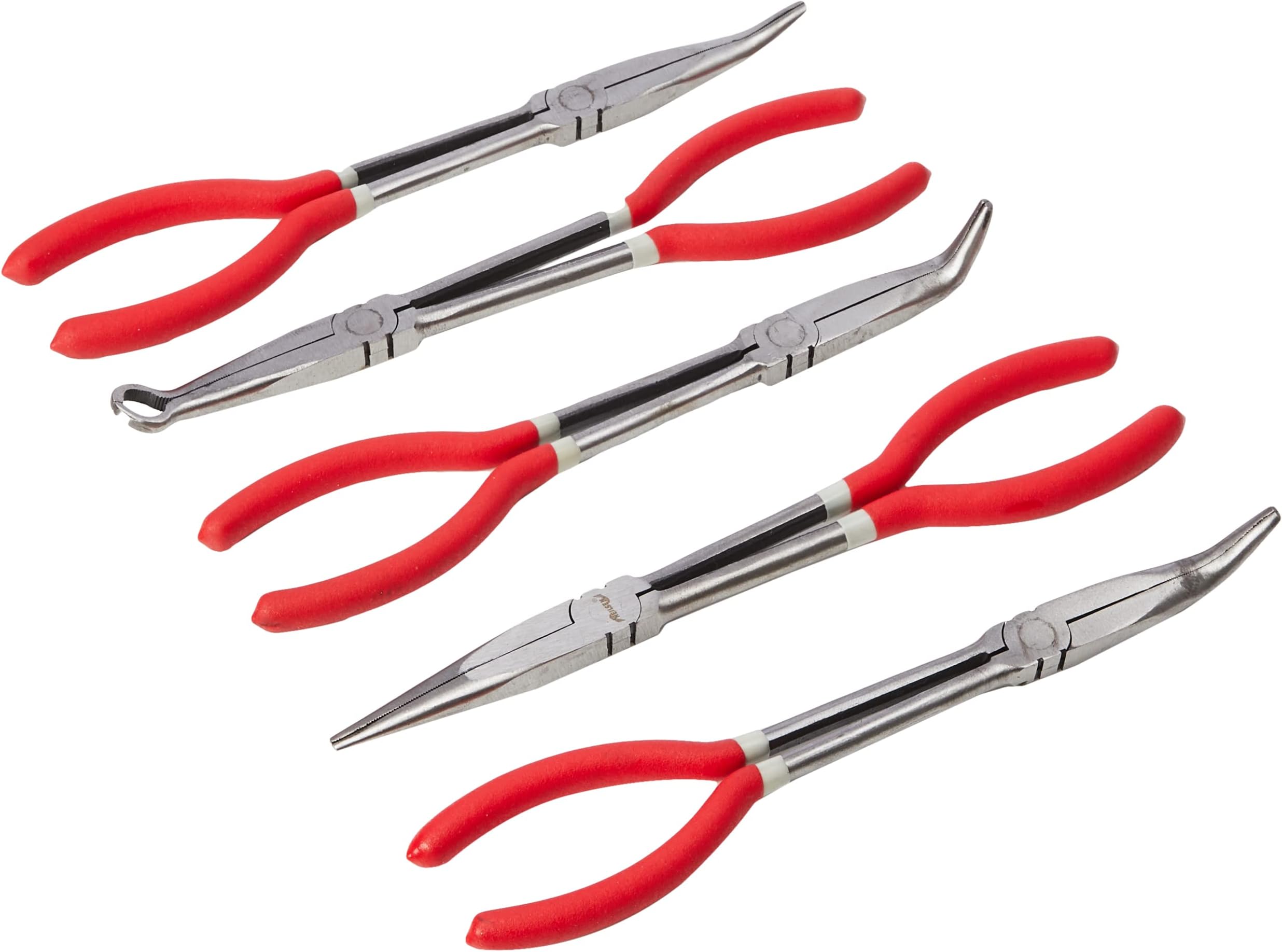 11" Long Reach Nose PLIER Set 9PC Extra Long Mechanics Hose Ring Pliers ...