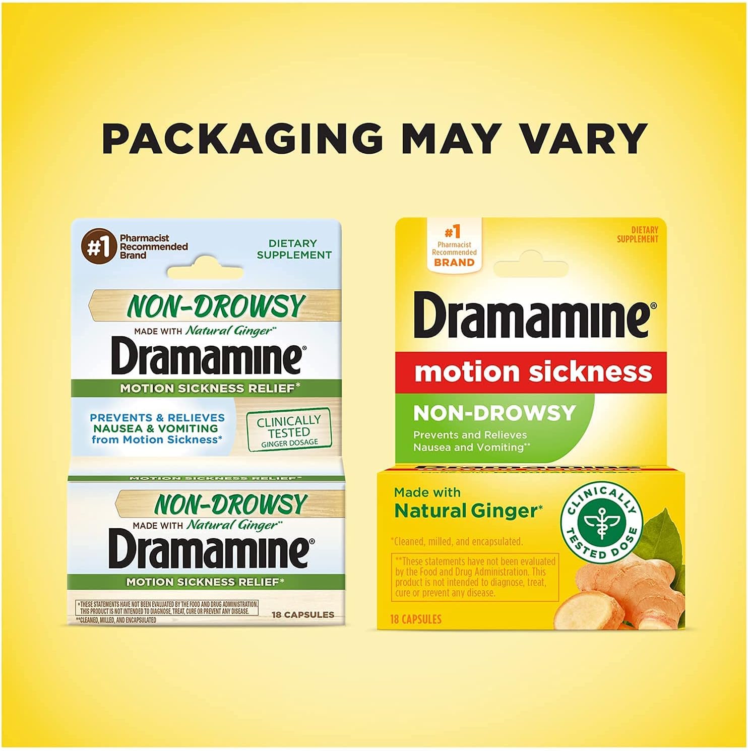Dramamine Non-Drowsy Naturals – Alivio del mareo por movimiento ...