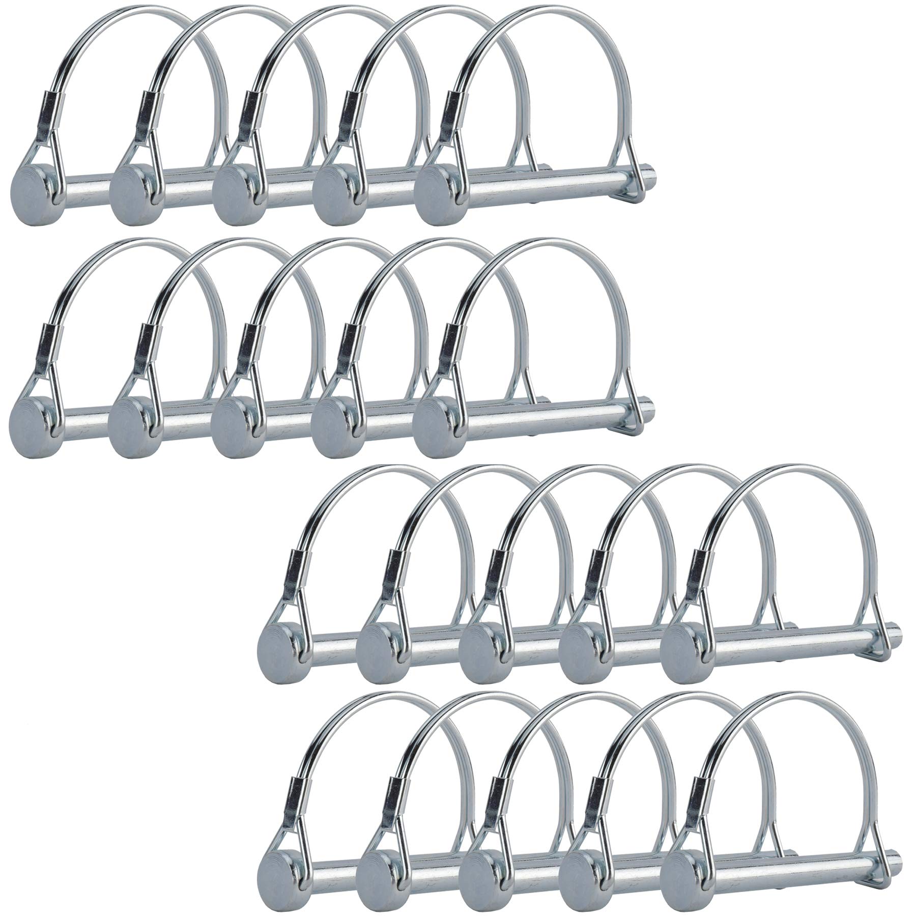 Buy AuInn Pack of 20 Wire Lock Pins, 1/4 Inch Shaft Locking Pin Heavy ...