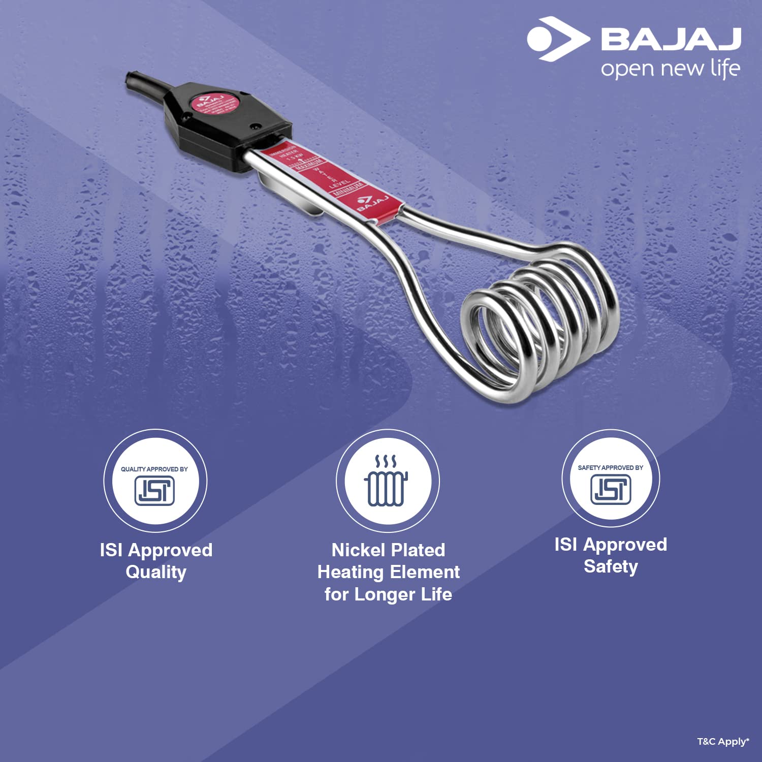 LIMITED TIME DEAL HURRY Bajaj Immersion Rod Water Heater 1500 Watts, Silver