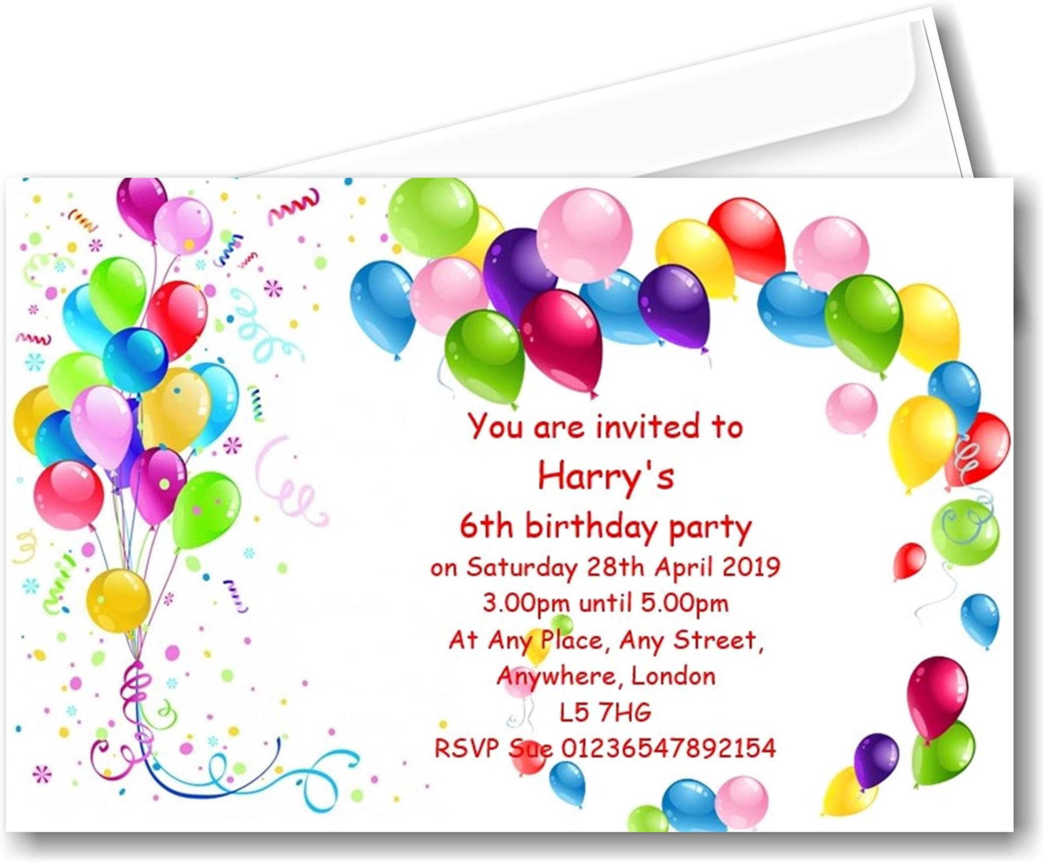 Bespoke Candy Delights Personalised Colourful Balloon Birthday Party ...