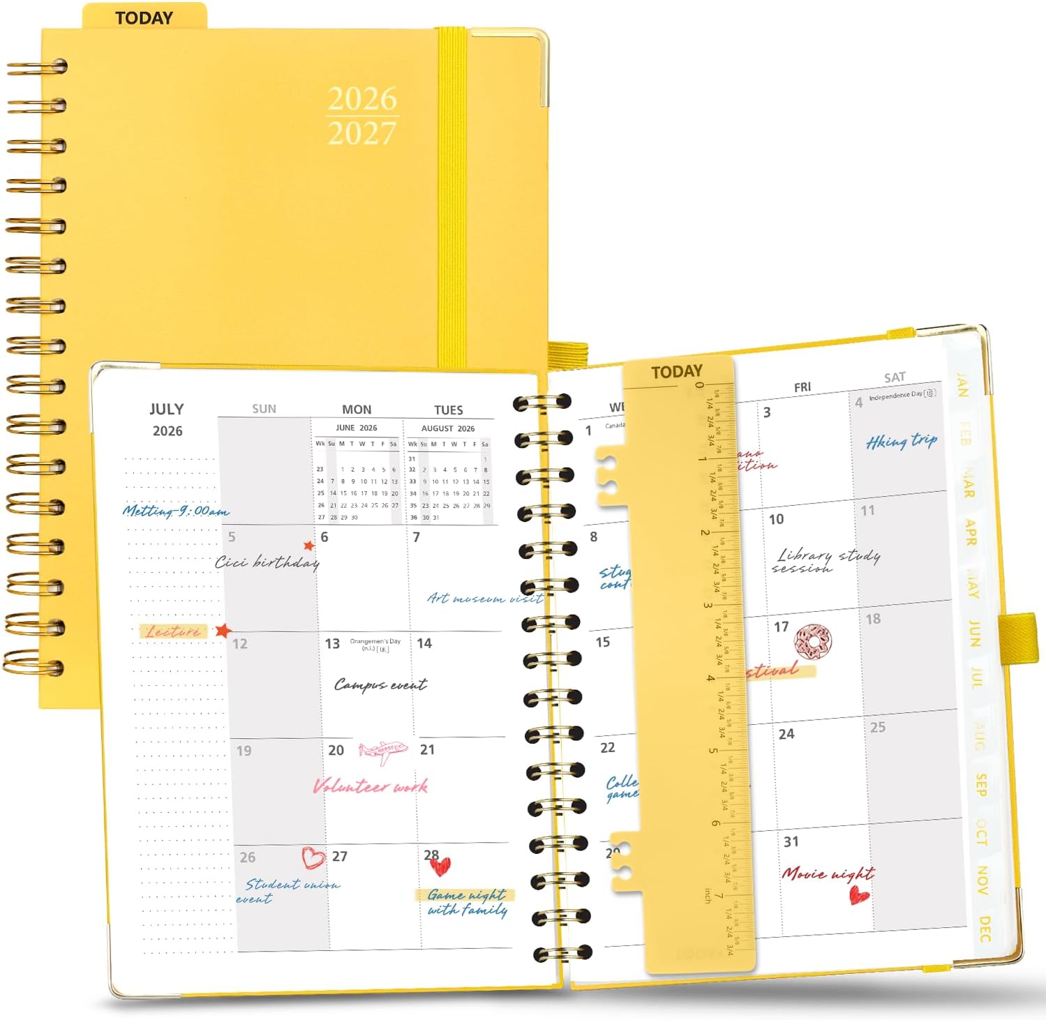 Amazon.com : POPRUN 2026-2027 Monthly Planner, 18 Month Calendar (July ...