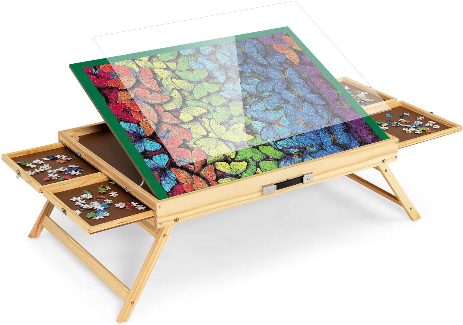 PITAPITA Puzzle Board 1500 Piece, Rotating Puzzle Board with Drawers ...