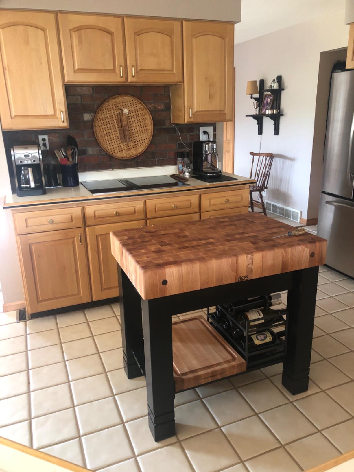 Amazon.com: John Boos Kitchen Work Table Homestead Block, 36" W x 24" D ...