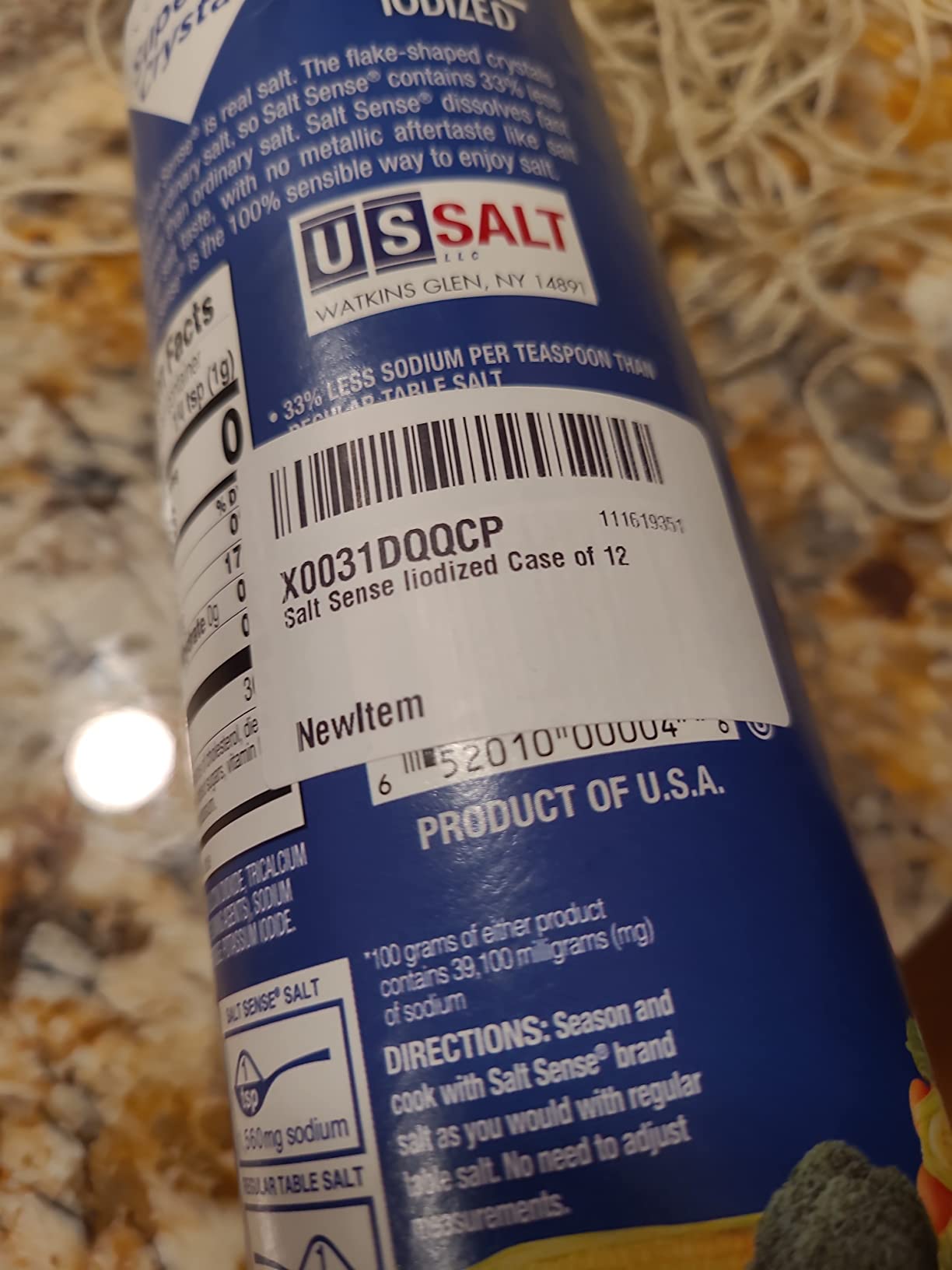 Amazon.com: Salt Sense Iiodized Case of 12 : Electronics