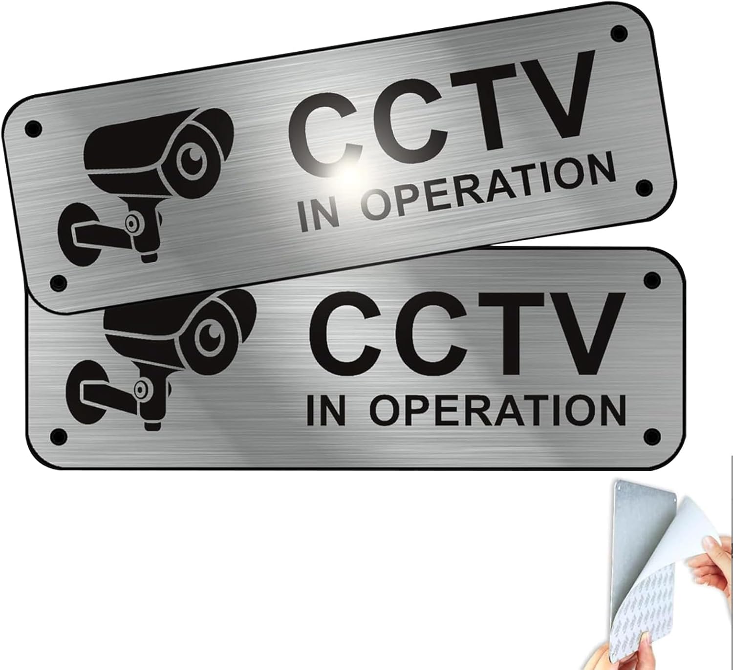 FunnAura 2PCS CCTV in Operation Sign, Waterproof CCTV Stickers with ...