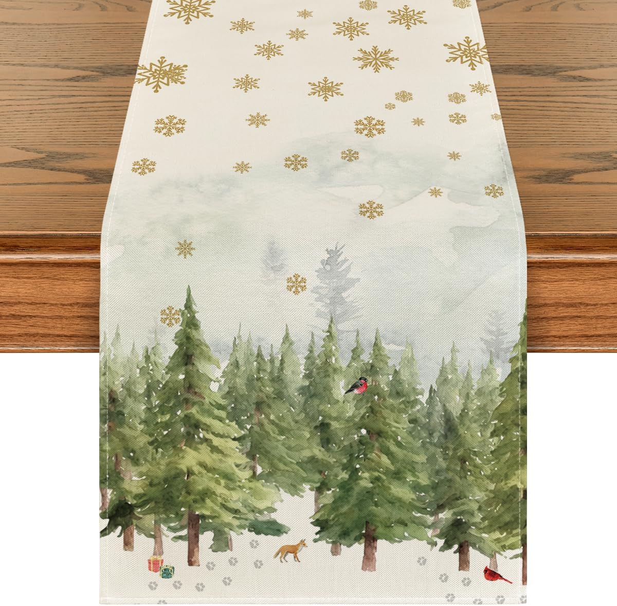 Amazon.com: Heirloom Haven Christmas Table Runner，Christmas Glass Balls ...