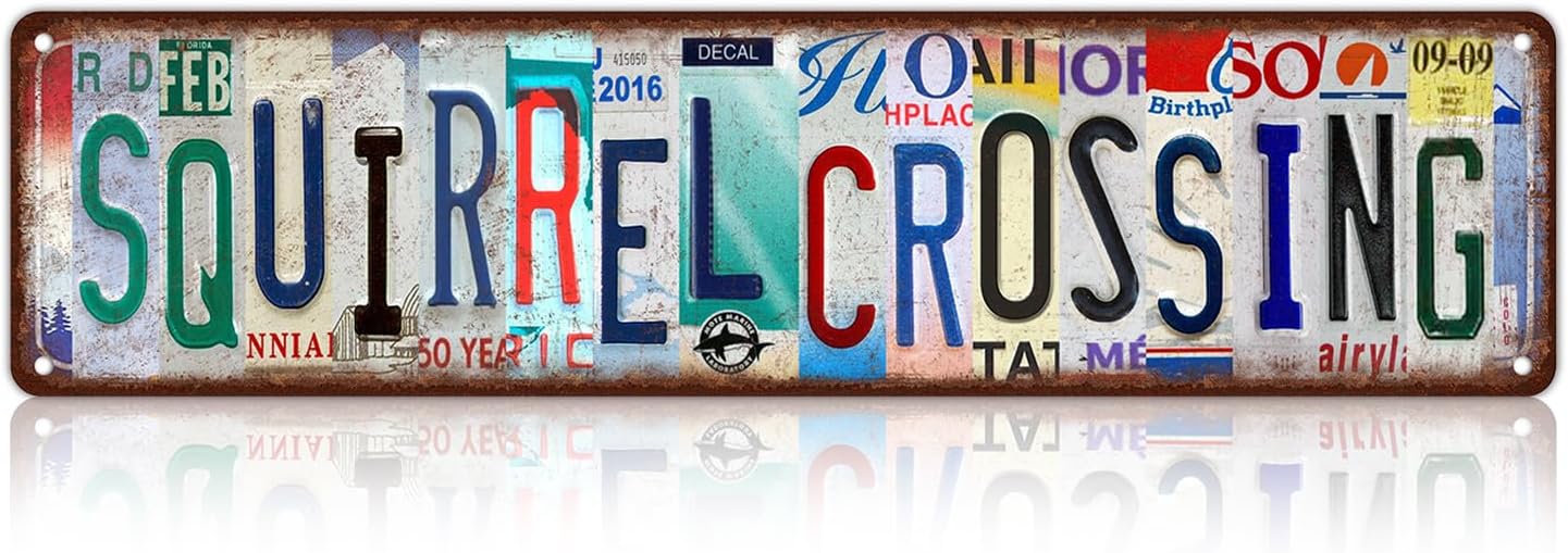 Amazon.com: Retro Metal Tin Sign Squirrel Poster Once Upon A Time There ...