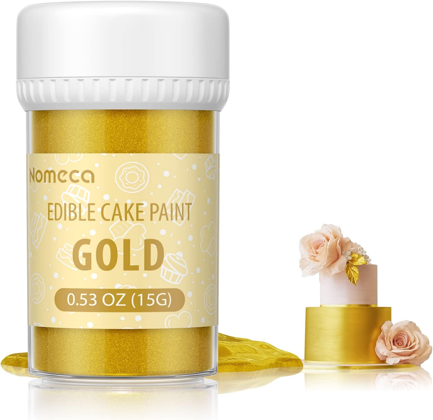 Amazon.com : Edible Cake Paint - Food Grade Metallic Paint for Cake ...