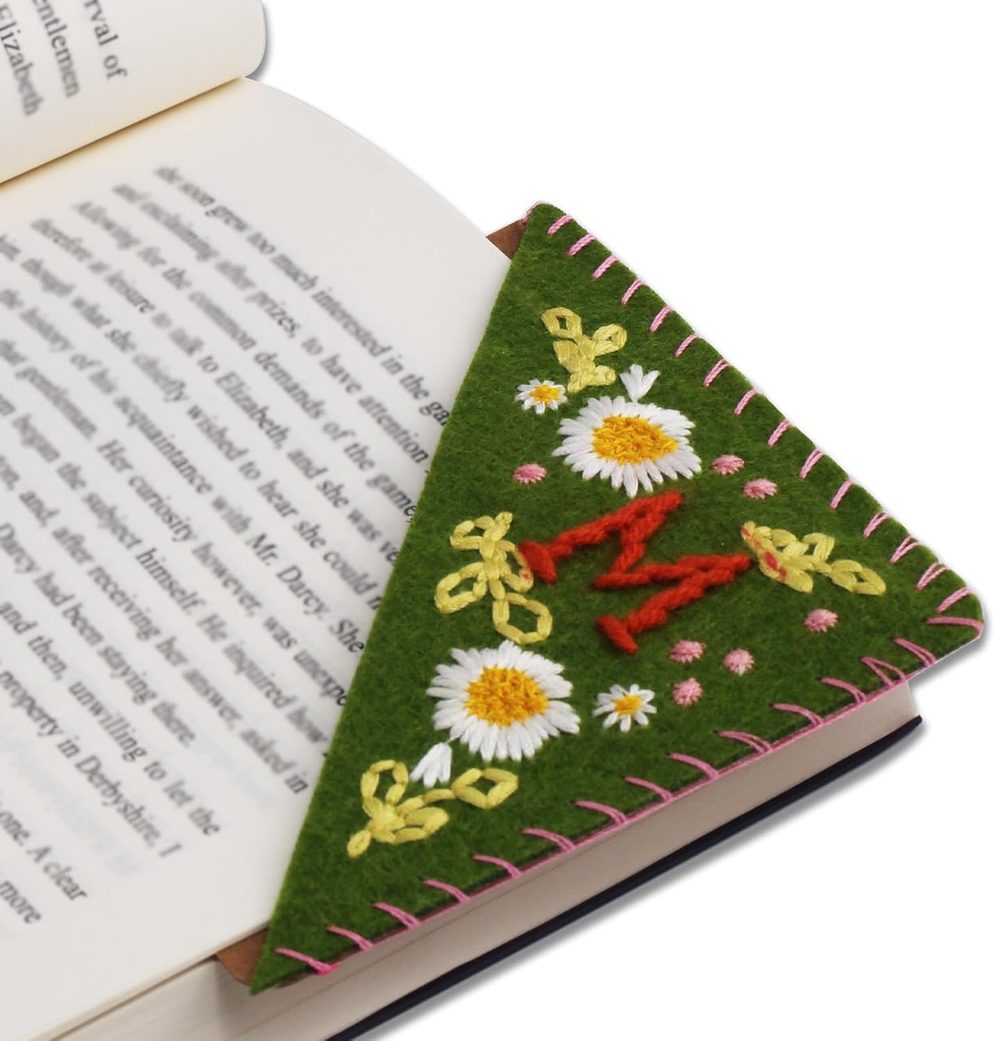 Amazon.com: Kntiline Bookmark Personalized Hand Embroidered Corner 26 ...