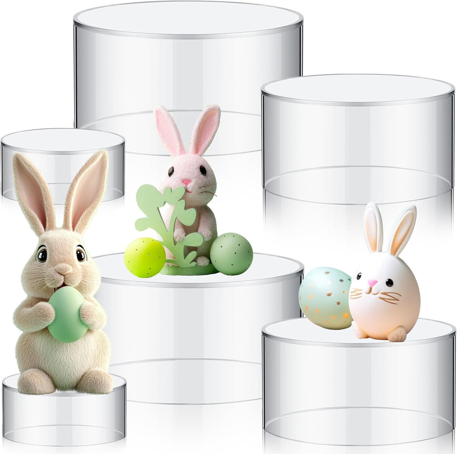 Amazon.com: Jerify 6 Pcs Acrylic Risers Display Stands, 5.91'' 5.12'' 3 ...