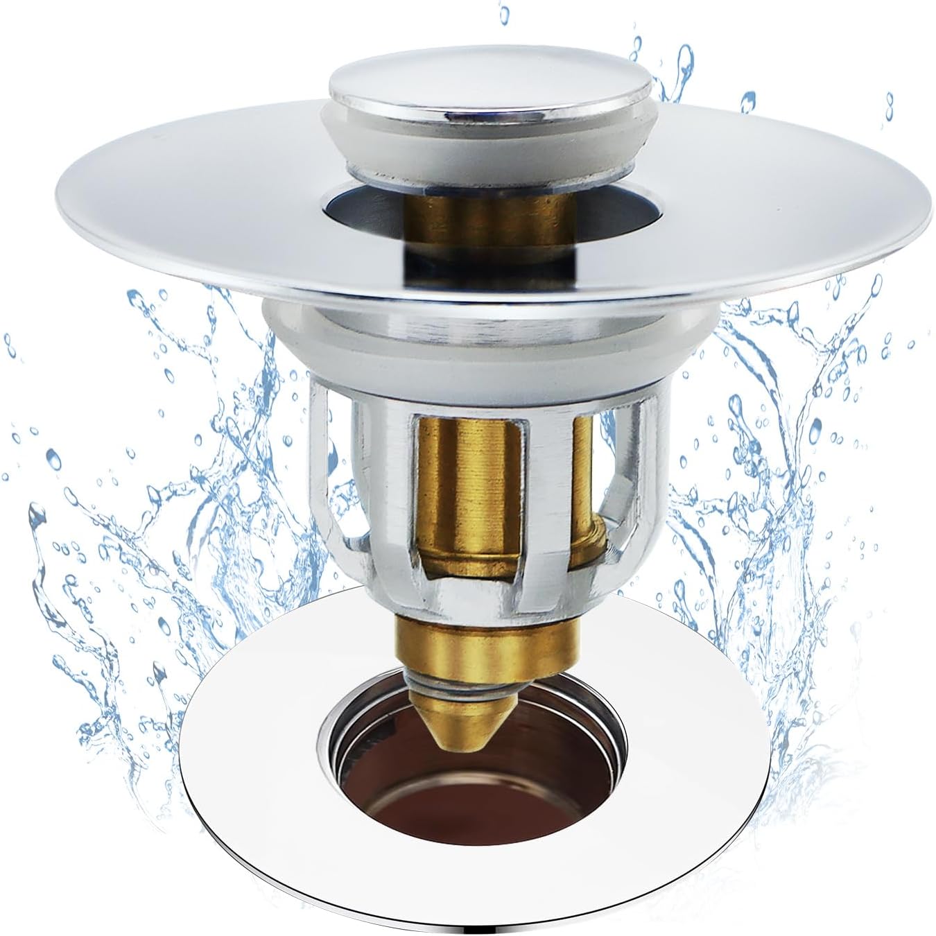 Amazon.com: Universal Bathroom Sink Stopper, Fits 1.1-1.85 Inch Drain ...