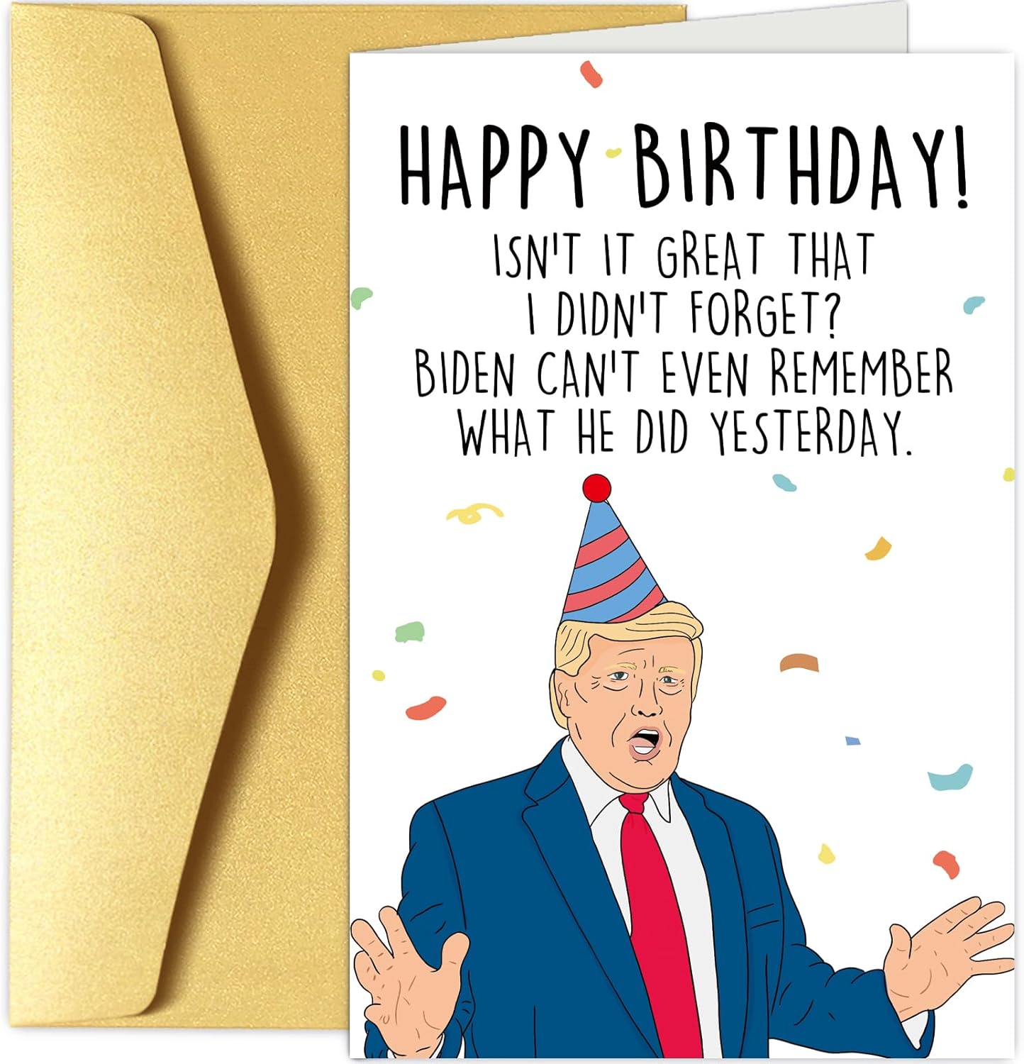 Amazon.com : Funny Trump Birthday Card for Men Women, Donald Trump ...