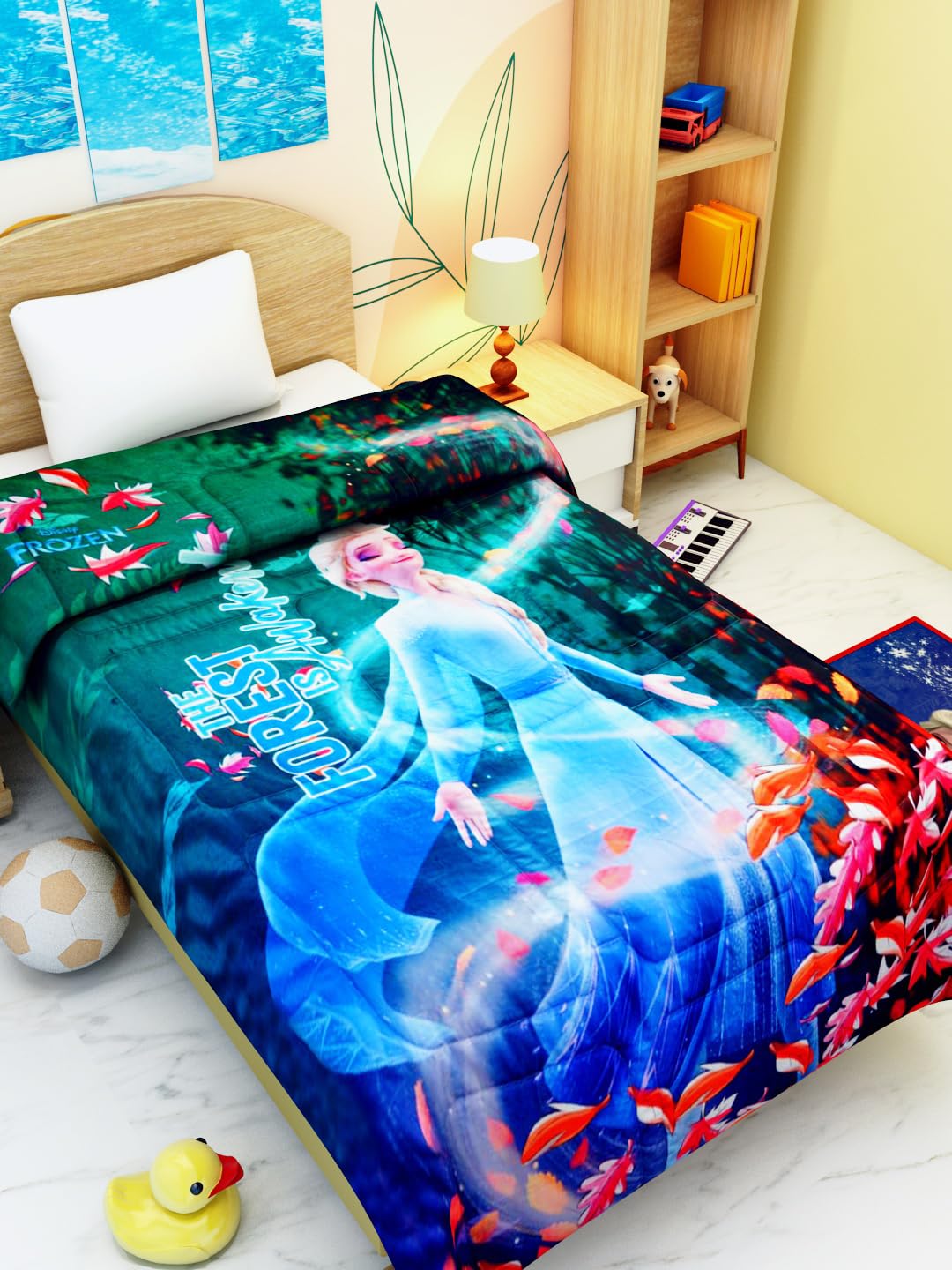 Athom Living Frozen Elsa Kids Comforter 300 GSM 135x220 cm : Amazon.in ...