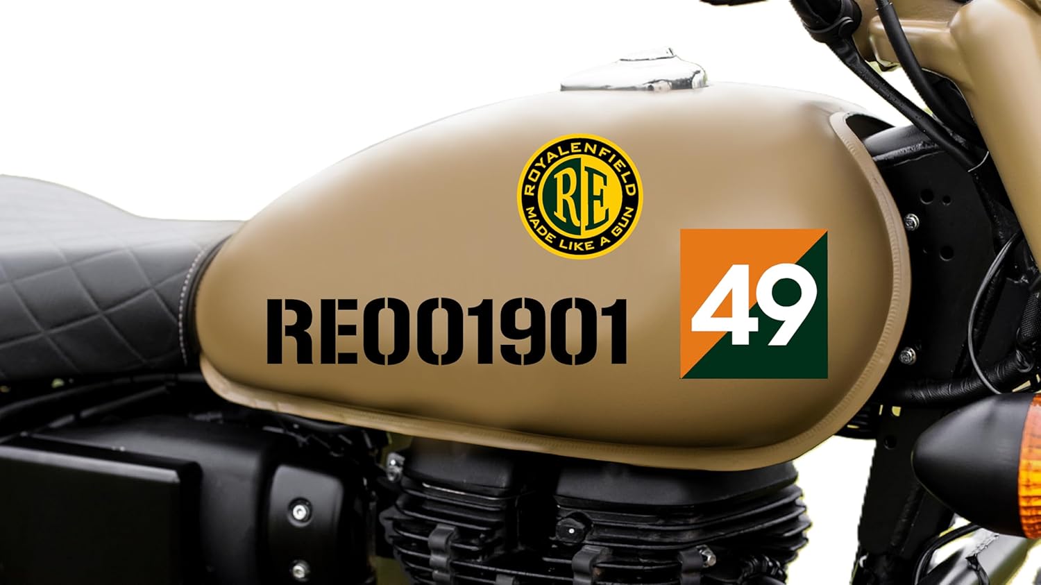 Bullet Tank Sticker Compatible with Royal Enfield Bullet 350, Bullet ...