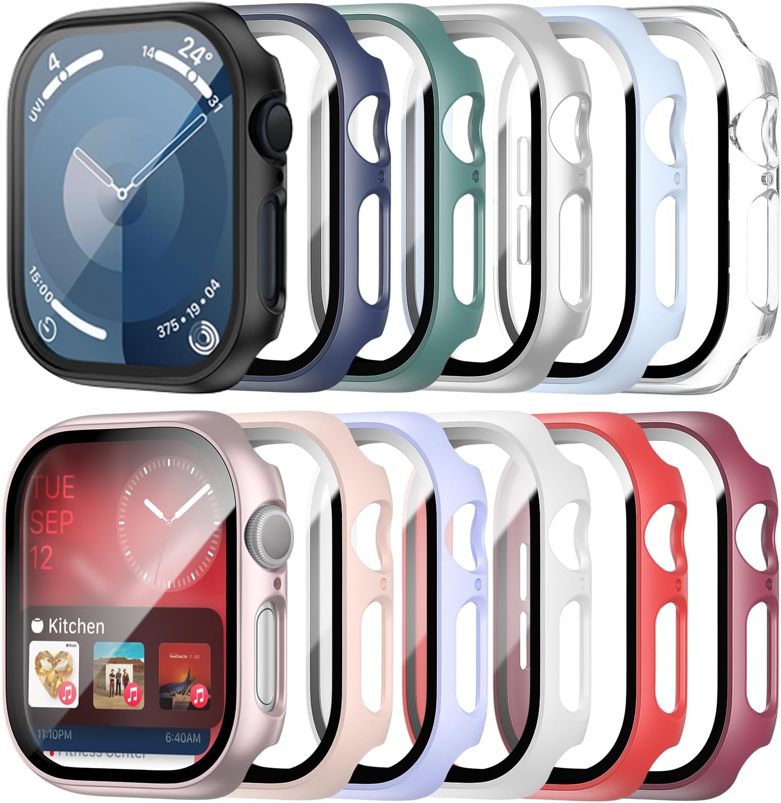 Vancle 2 PACK fundas para Apple Watch Protector de pantalla de 40mm ...