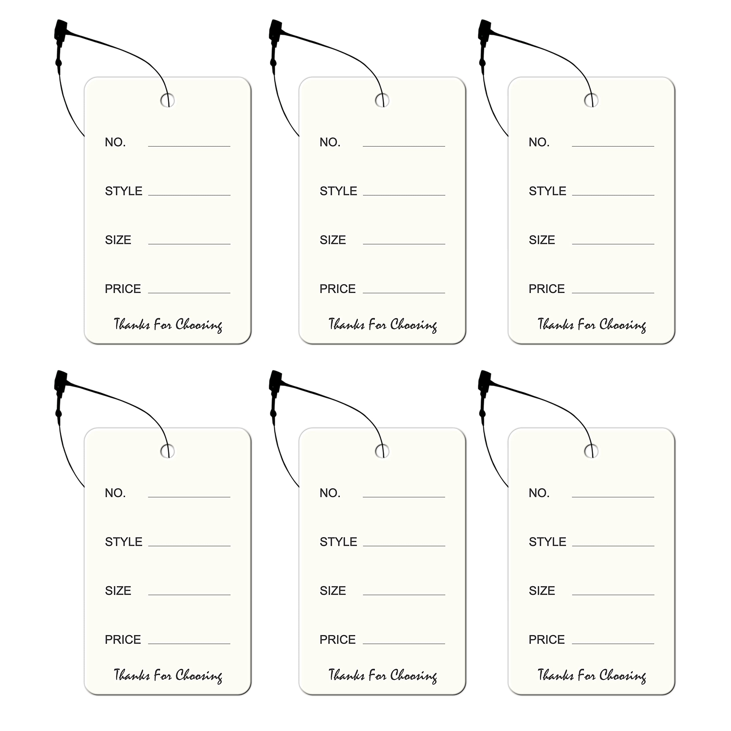 DEEPTAGS Paper Price Tags with Black Loop Pins for Clothes Apparels ...