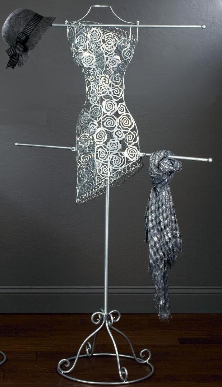 Amazon.com: Rose Dress Form W/removable Arms Purse Scarf Hanger Tree ...