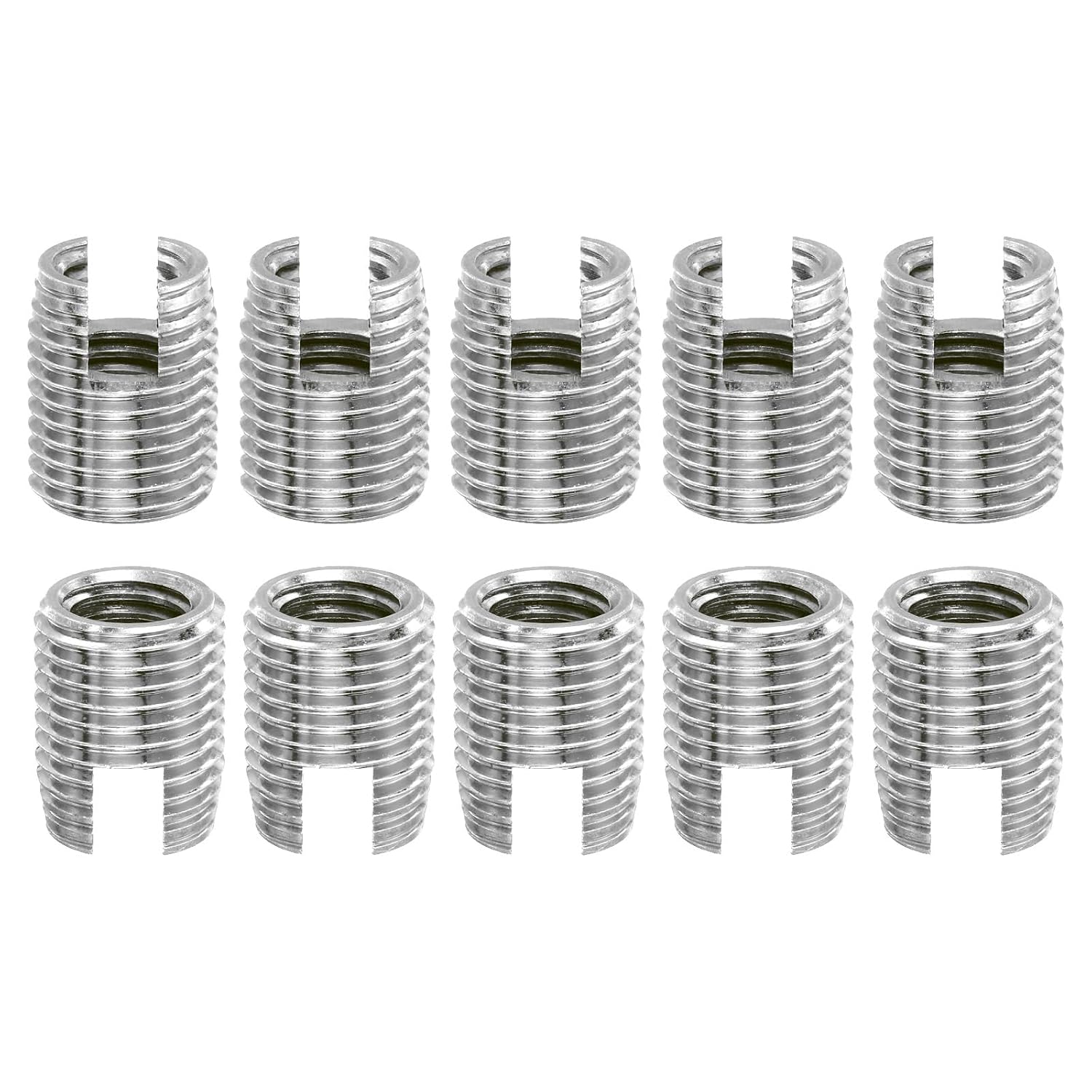 uxcell Self Tapping Threaded Inserts, 5pcs Inner M10-1.5 Outer M14x18 ...