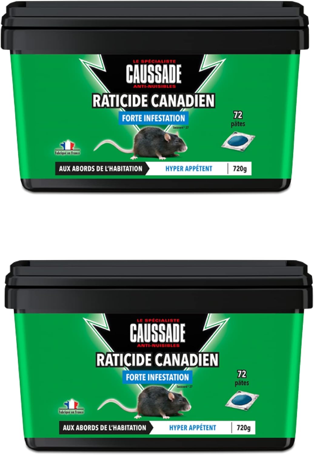 CAUSSADE Raticide Canadien - Anti Rats & Souris - Fortes Infestations ...