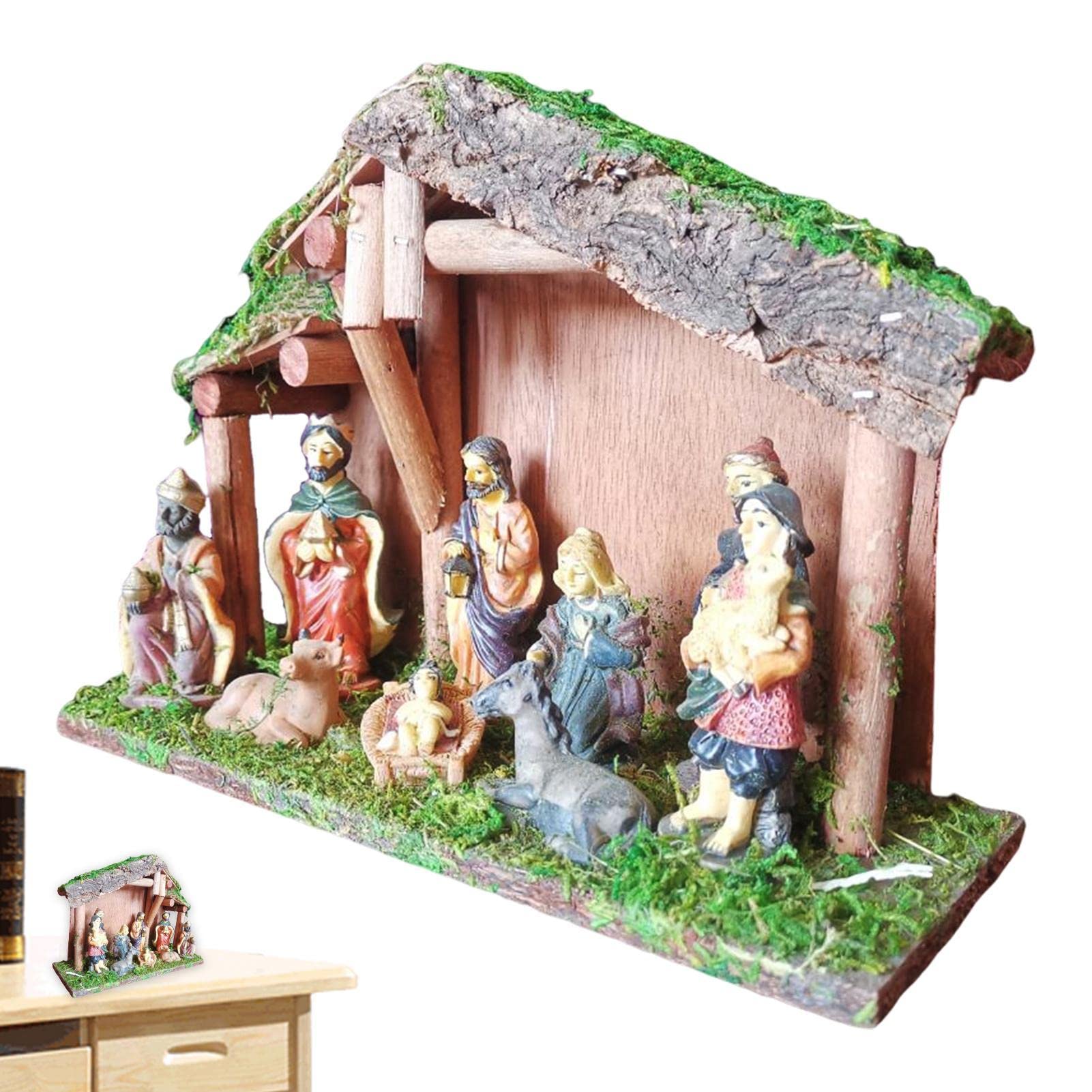 Buy Yusheng Christmas Scene Crib Stable,Crèches De Noël, Christmas ...