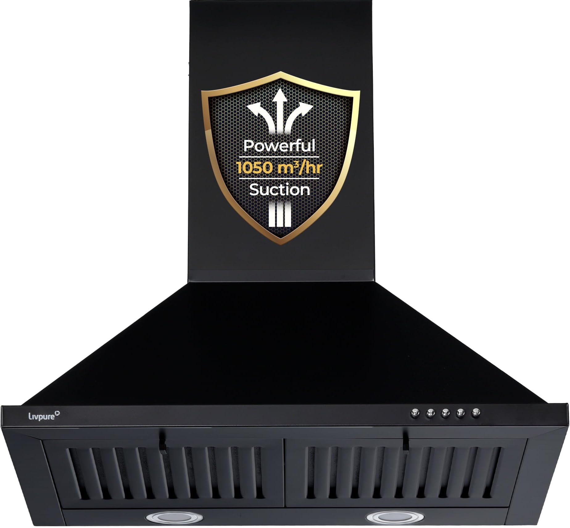 Amplesta EcoFlow 60 cm 1150 m3/hr Pyramid Kitchen Chimney with Elegant ...