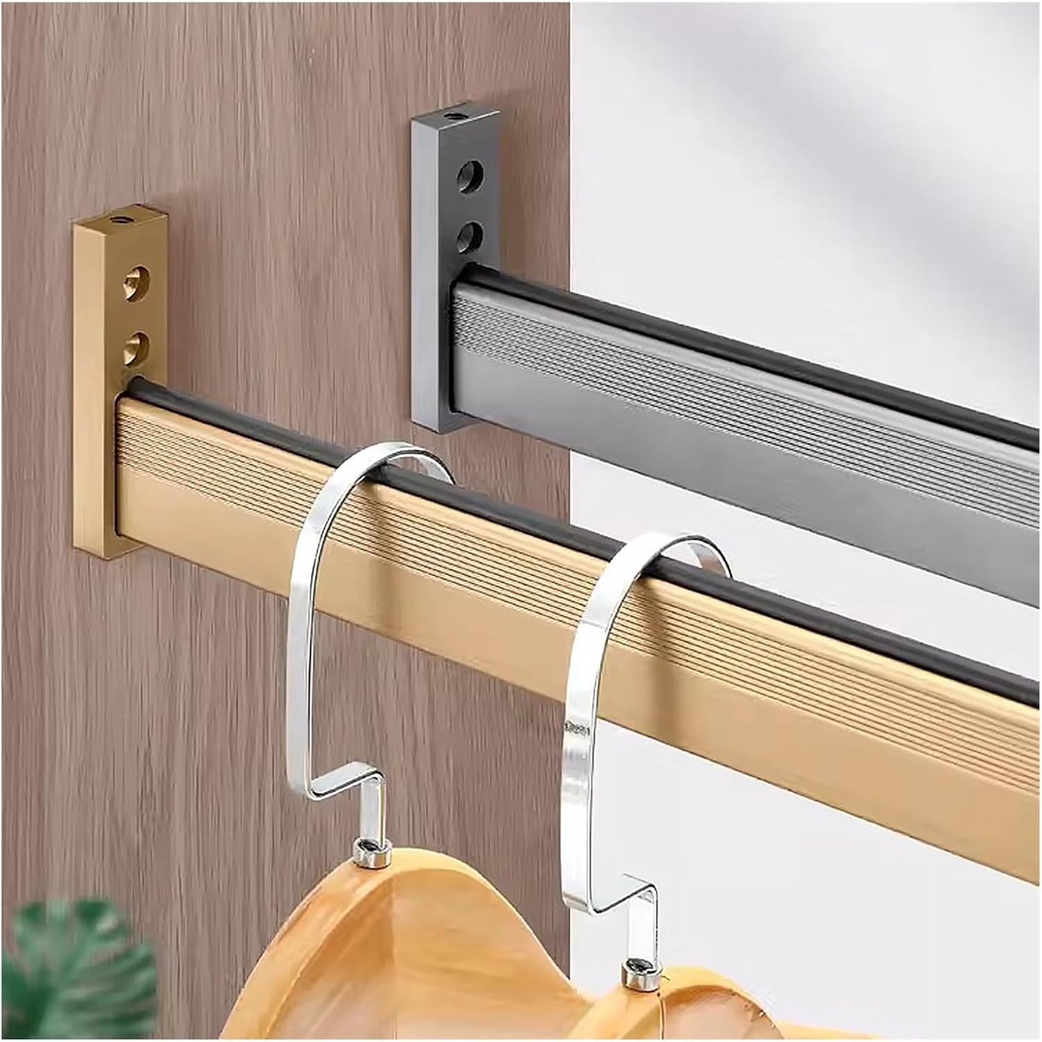 Amazon.com: YEXI Bedroom/Balcony Closet Rods for Hanging Clothes,15"-63 ...