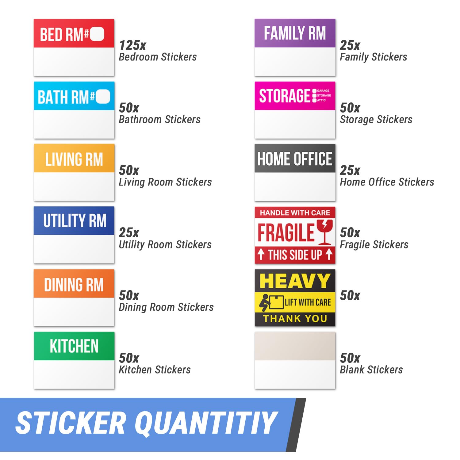 Snapklik.com : OfficeSmartLabels 600 Home Moving Labels Ideal For 2-3 ...
